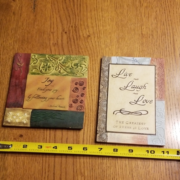 Other | 2 Plaster Like Signs | Poshmark